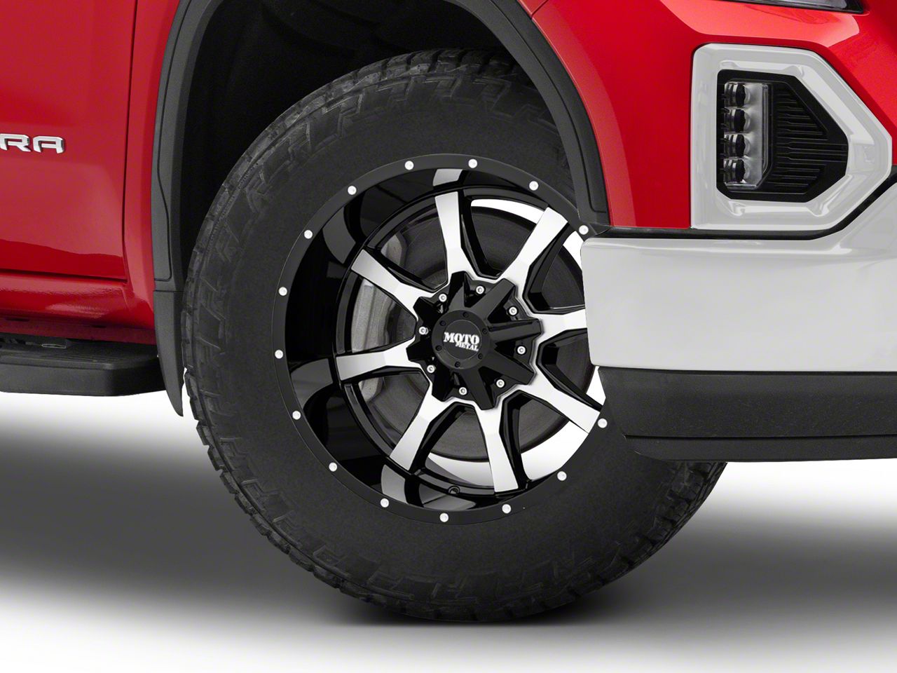 Moto Metal Sierra 1500 MO970 Gloss Black Machined 6-Lug Wheel; 20x9 ...