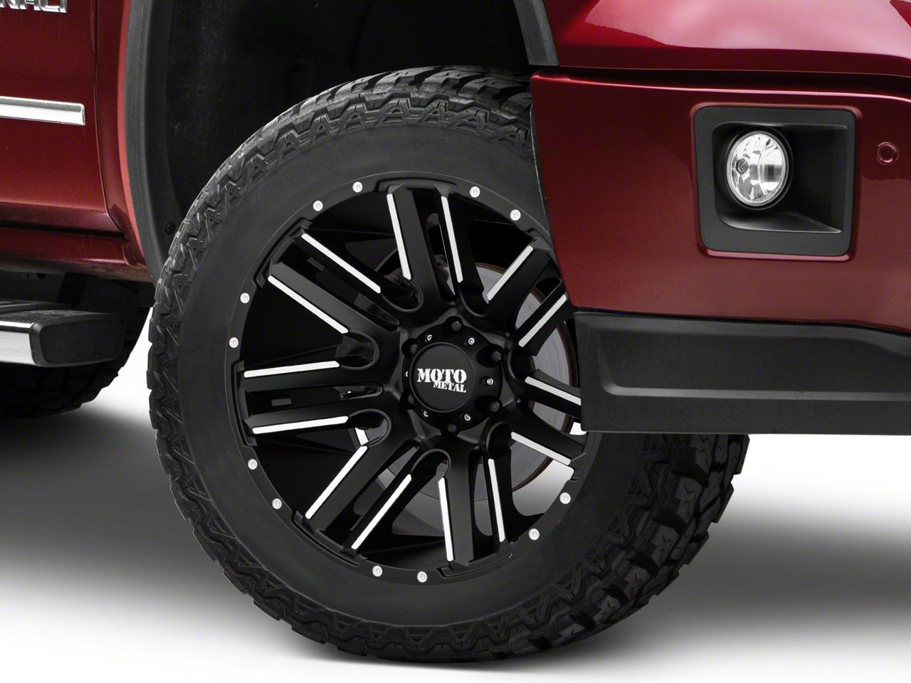 Moto Metal Sierra 1500 MO978 Razor Satin Black Machined 6-Lug Wheel ...