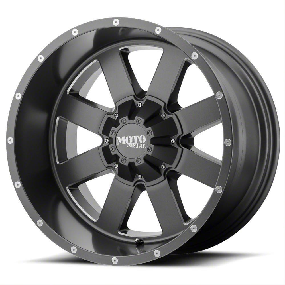 Moto Metal Silverado 1500 MO962 Satin Gray Milled 6-Lug Wheel; 18x9 ...
