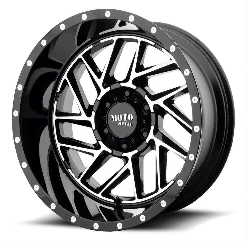 Moto Metal Silverado 3500 Breakout Gloss Black Machined 8-Lug Wheel ...