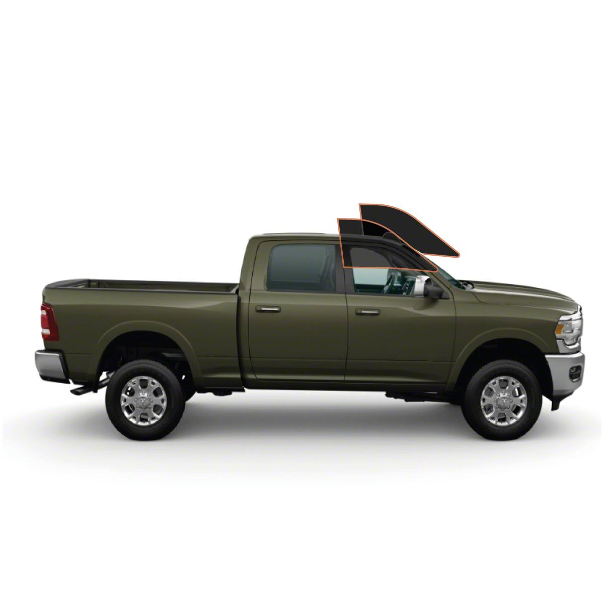 MotoShield Pro RAM 2500 Front Driver/Passenger Window Tint; 25% RAM2500 ...