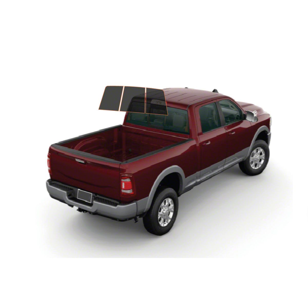 MotoShield Pro RAM 3500 3-Piece Rear Windshield Tint; 15% RAM3500-0921 ...