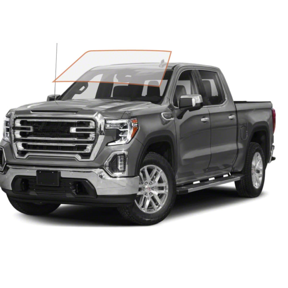 MotoShield Pro Sierra 1500 Front Windshield Tint; 70% GMC1500-1921-CW ...