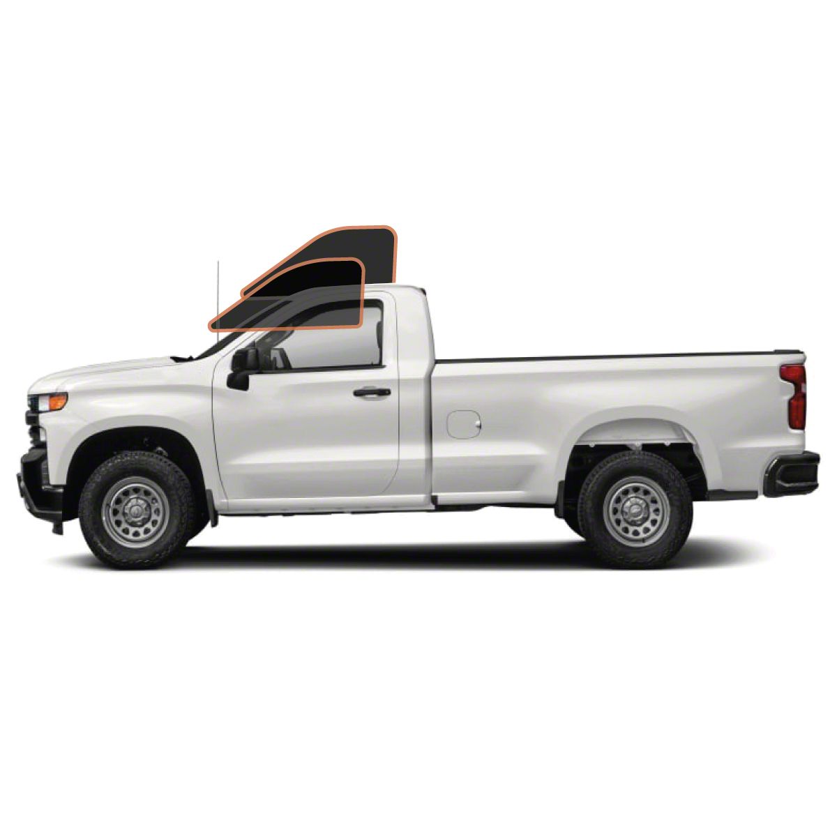 MotoShield Pro Silverado 1500 Front Driver/Passenger Window Tint; 15% ...