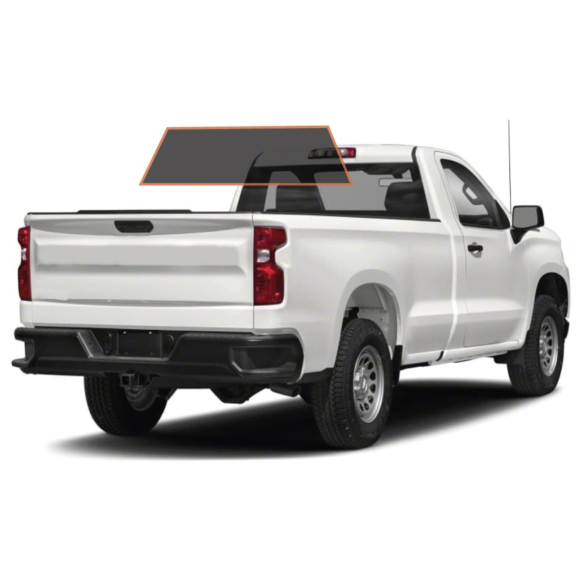 MotoShield Pro Silverado 1500 Solid Rear Windshield Tint; 15% CHEV1500 ...