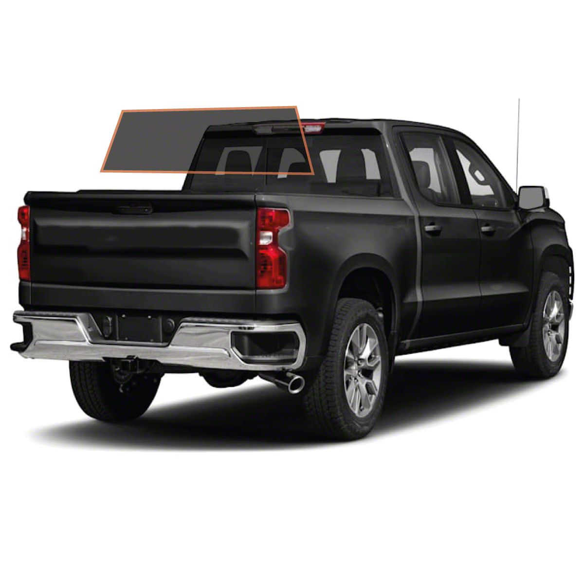 MotoShield Pro Silverado 1500 Solid Rear Windshield Tint; 5% CHEV1500 ...