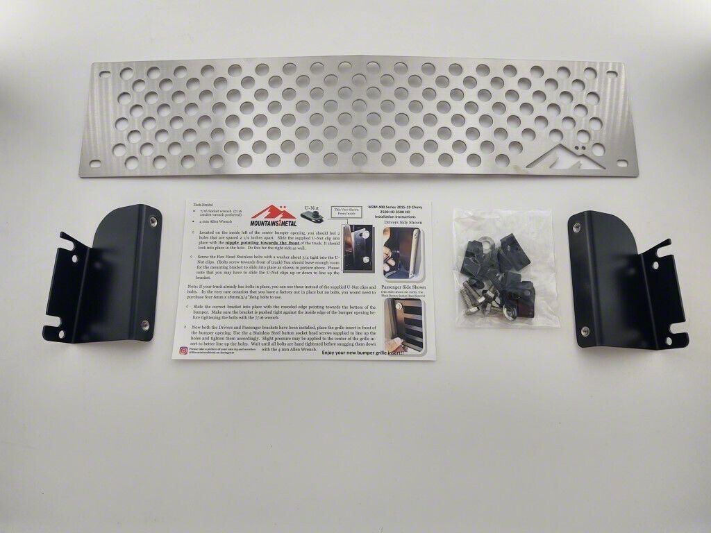 Mountains2Metal Silverado 2500 Bullet Holes Bumper Grille Insert ...