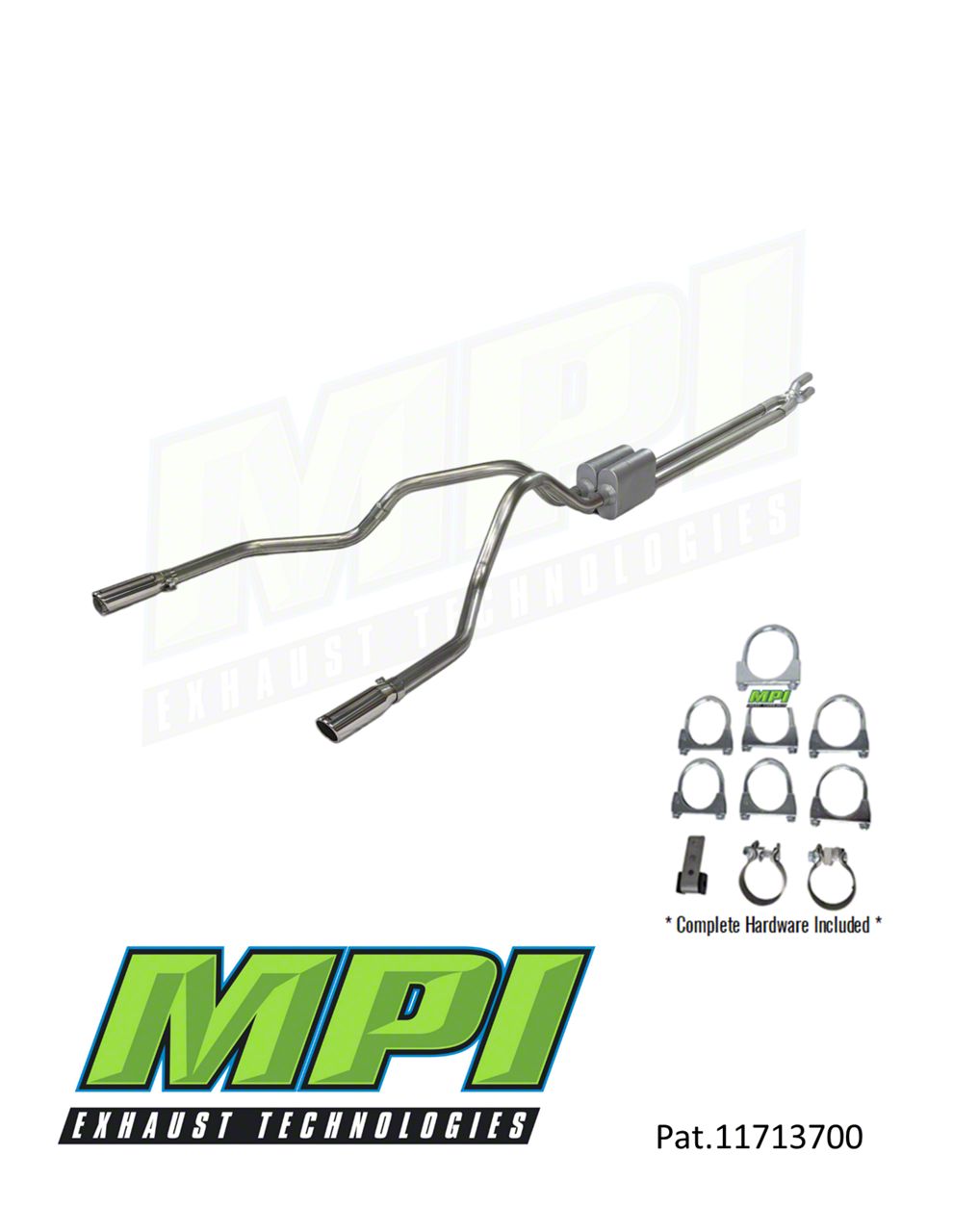 MPI Exhaust Technologies F-250 Super Duty Turbo Series Clamp-On Dual ...