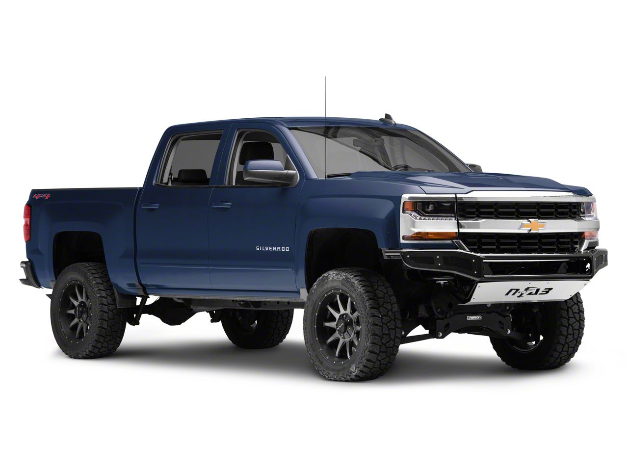 N-Fab Silverado 1500 M-RDS Radius Pre-Runner Front Bumper with Multi ...