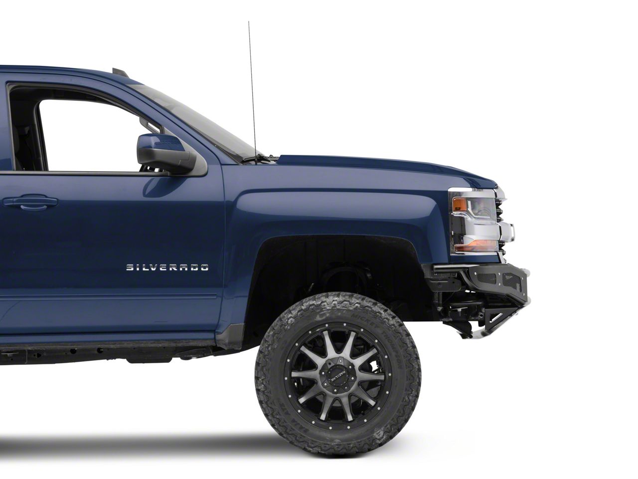 N-Fab Silverado 1500 M-RDS Radius Pre-Runner Front Bumper with Multi ...