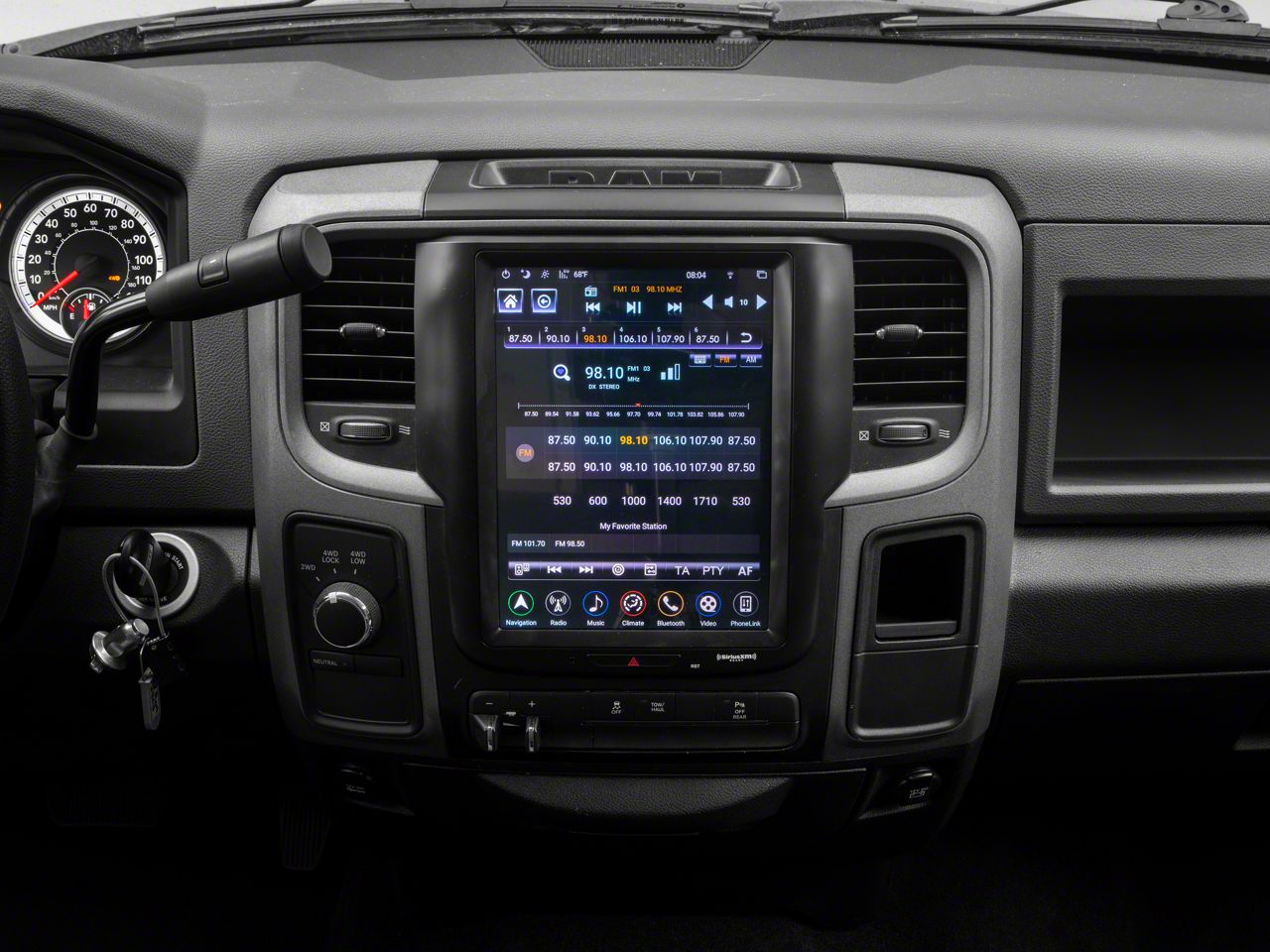 Navos RAM 1500 Gen 5 10.40-Inch T-Style Radio with Factory Mirror Back-Up Camera Adapter R153894 ...