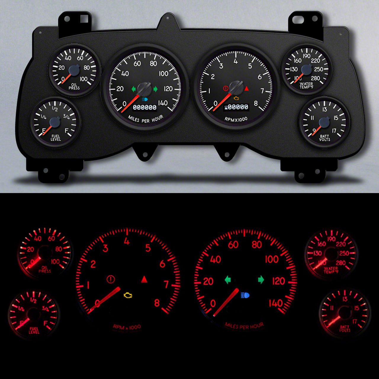 New Vintage USA RAM 1500 Aviator Series Direct Fit Gauge Kit 99441-01 ...