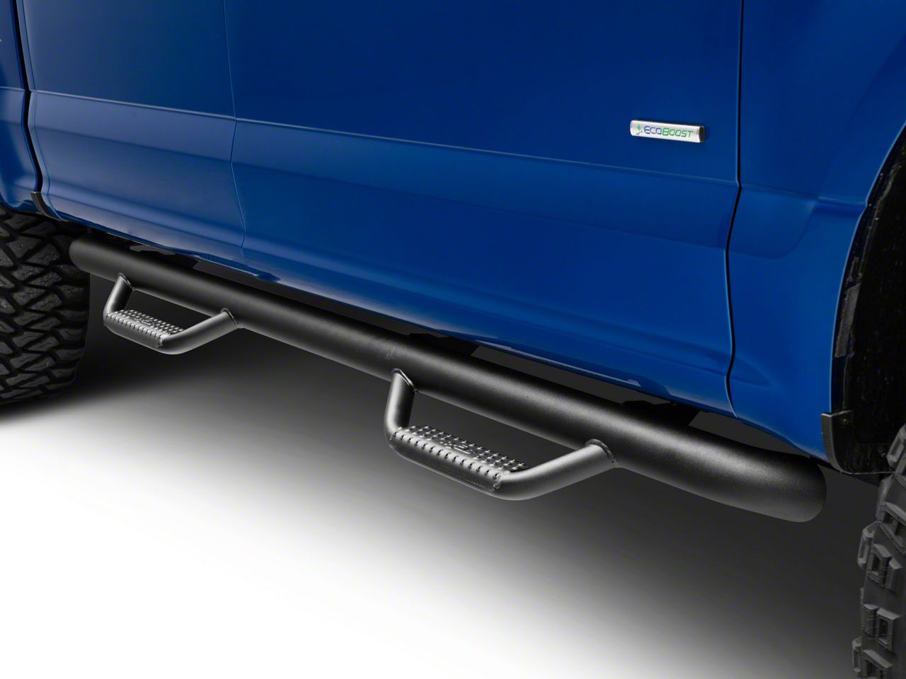 N-Fab F-150 Cab Length Nerf Side Step Bars; Textured Black F1585CC-TX ...