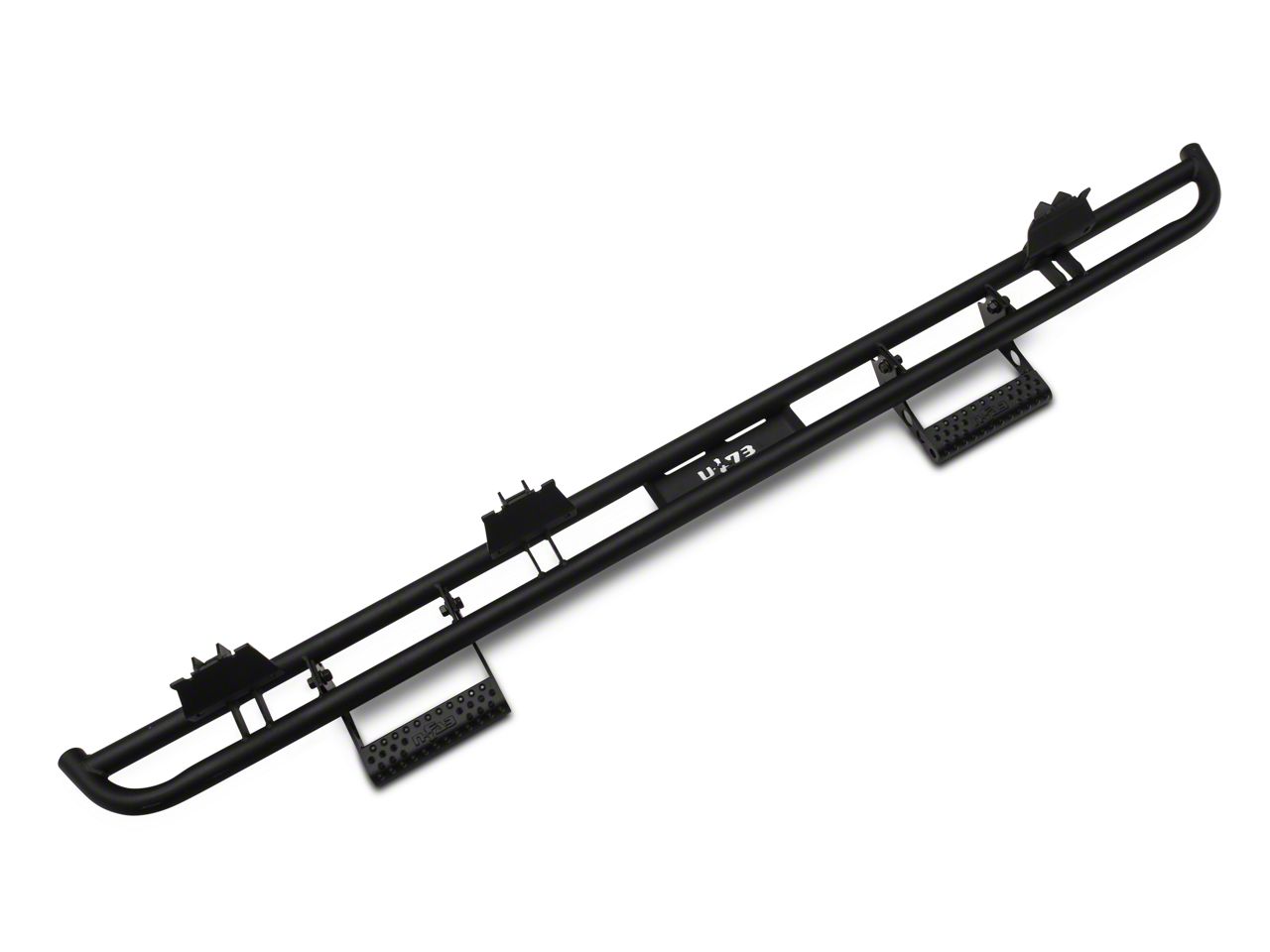 N-Fab F-150 Cab Length RKR Side Rails with Detachable Steps; Textured ...