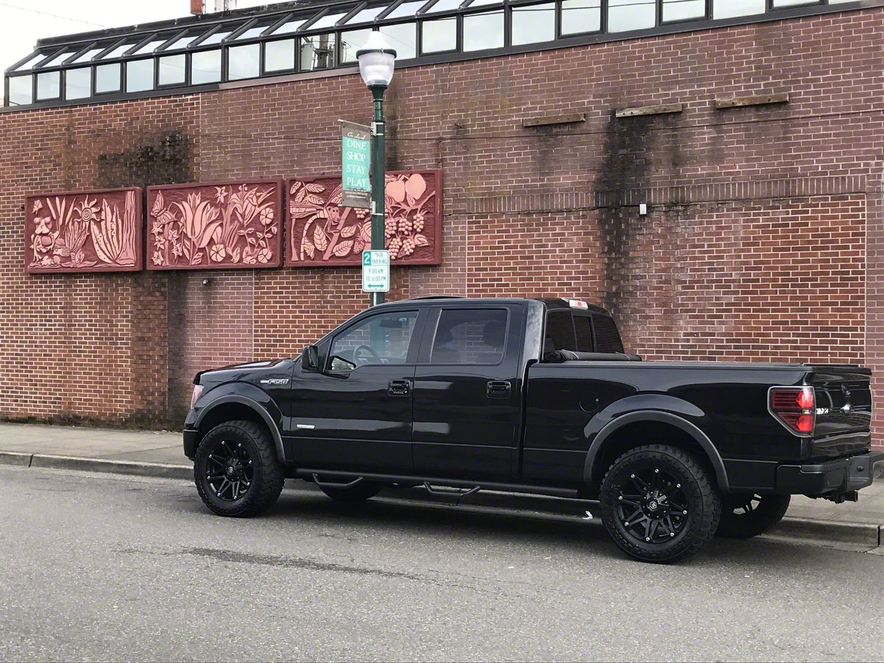 N-Fab F-150 Wheel 2 Wheel Nerf Side Step Bars; Textured Black T541217 ...