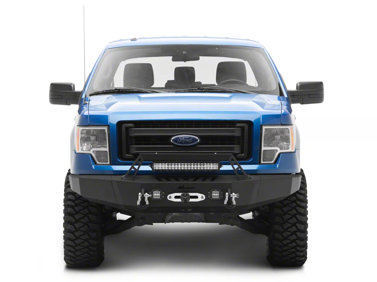 F-150 Full Width Winch Mount Front Bumper with LED Lights (09-14 F-150 ...