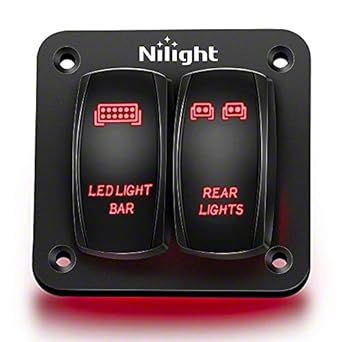 F-250 Super Duty 2-Gang Aluminum Rocker Switch Panel with LED Light Bar ...