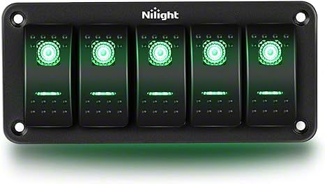 Nilight F-350 Super Duty 5-Gang Aluminum Rocker Switch Panel with ...