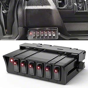 Nilight F-350 Super Duty 6-Gang Rocker Switch Box with SPST Toggle ...