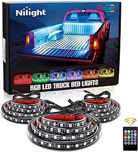 Nilight RAM 2500 RGB Truck Bed LED Light Strip Kit with RF Remote; 60 ...