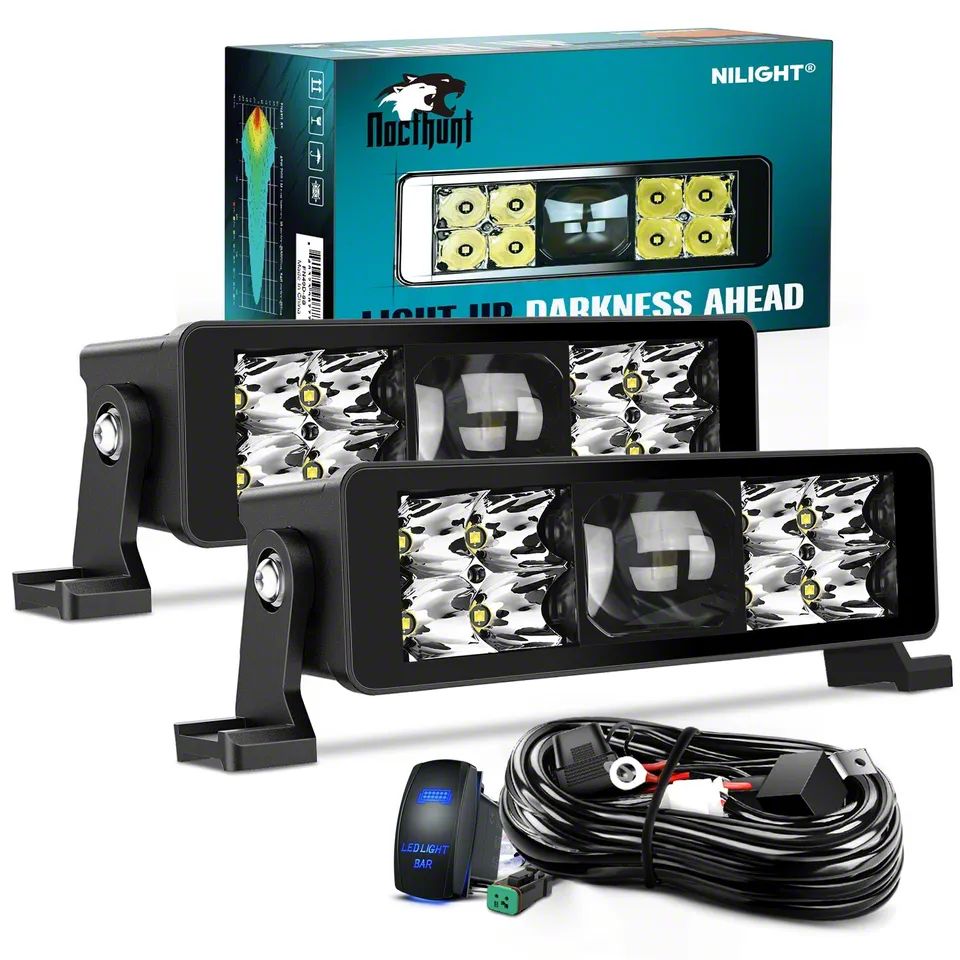 Nilight RAM 3500 8-Inch 5D Pro Night Vision Dual Row 9-LED Light Bar ...
