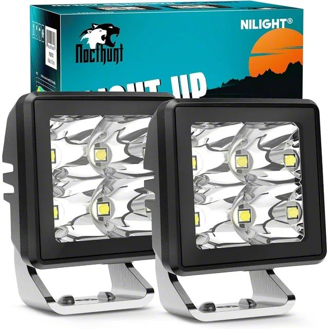Ranger 2-Inch Square LED Lights; Flood Beam (Universal; Some Adaptation ...