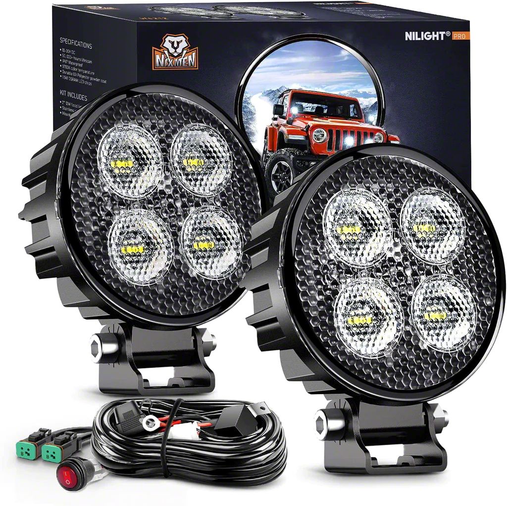 Ranger 3-Inch Round LED Pod Lights; Flood Beam (Universal; Some ...