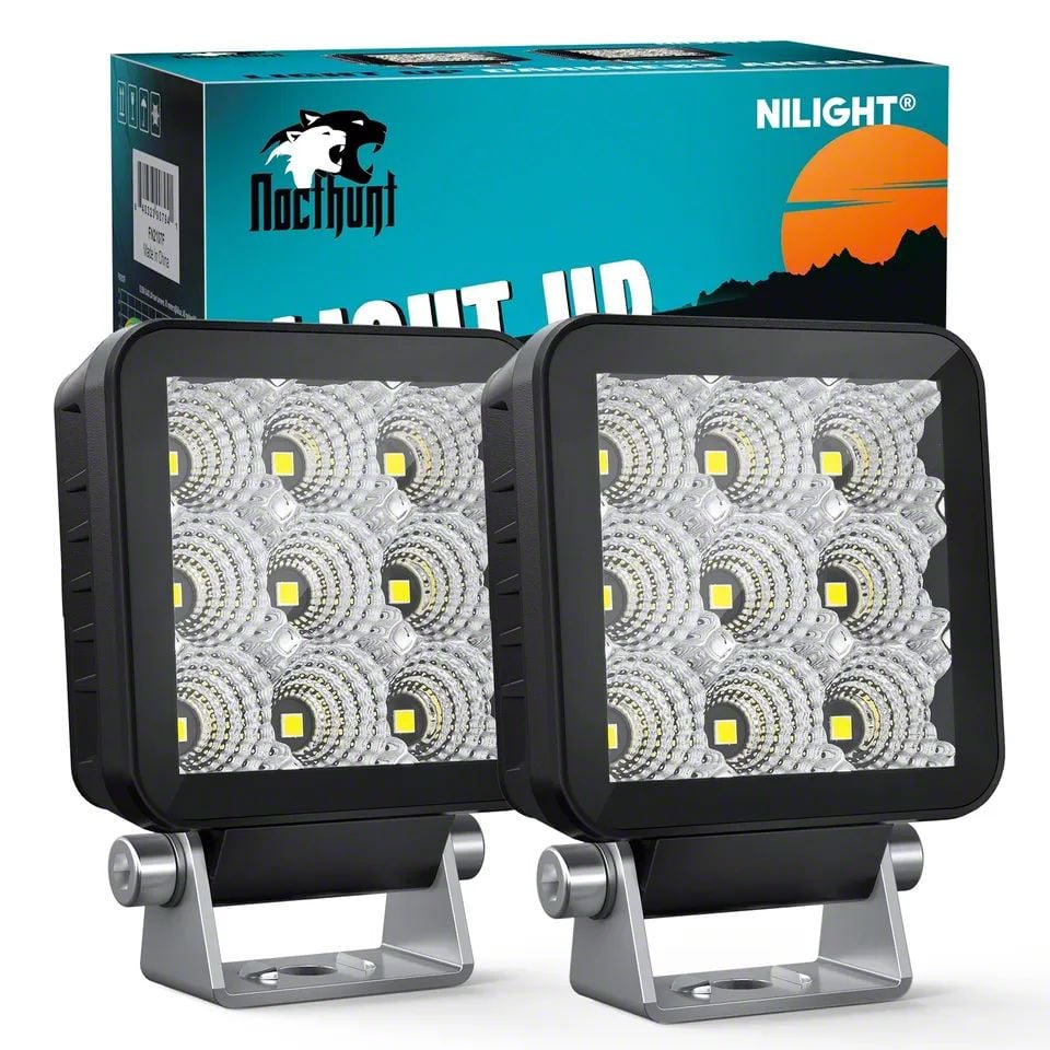 Ranger 3-Inch Square LED Lights; Flood Beam (Universal; Some Adaptation ...