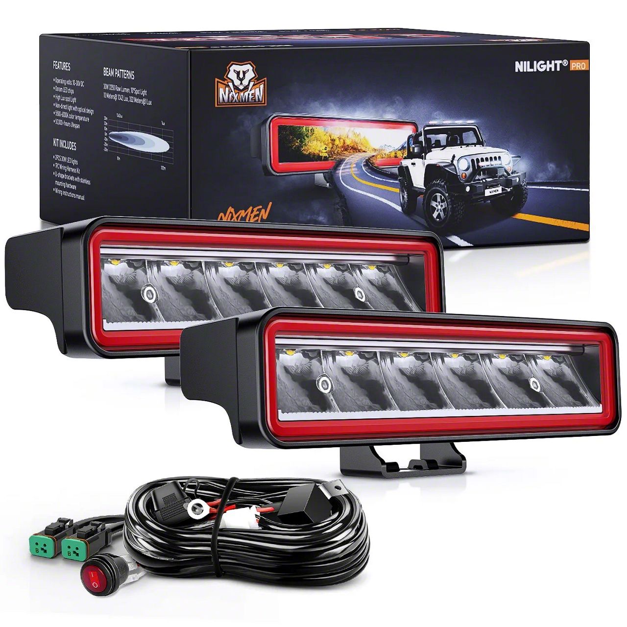 Ranger 6.50-Inch LED Light Bars; Spot Beam (Universal; Some Adaptation ...