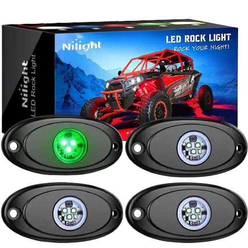 Nilight Ranger LED Rock Lights; Green RL05C (Universal; Some Adaptation ...