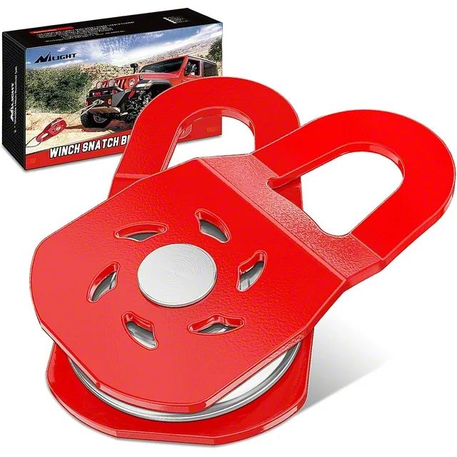 Silverado 1500 10-Ton Winch Snatch Block; Red - Free Shipping