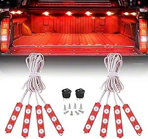 Nilight Silverado 1500 24-LED Rock Lights; Red TR-115-H (Universal ...
