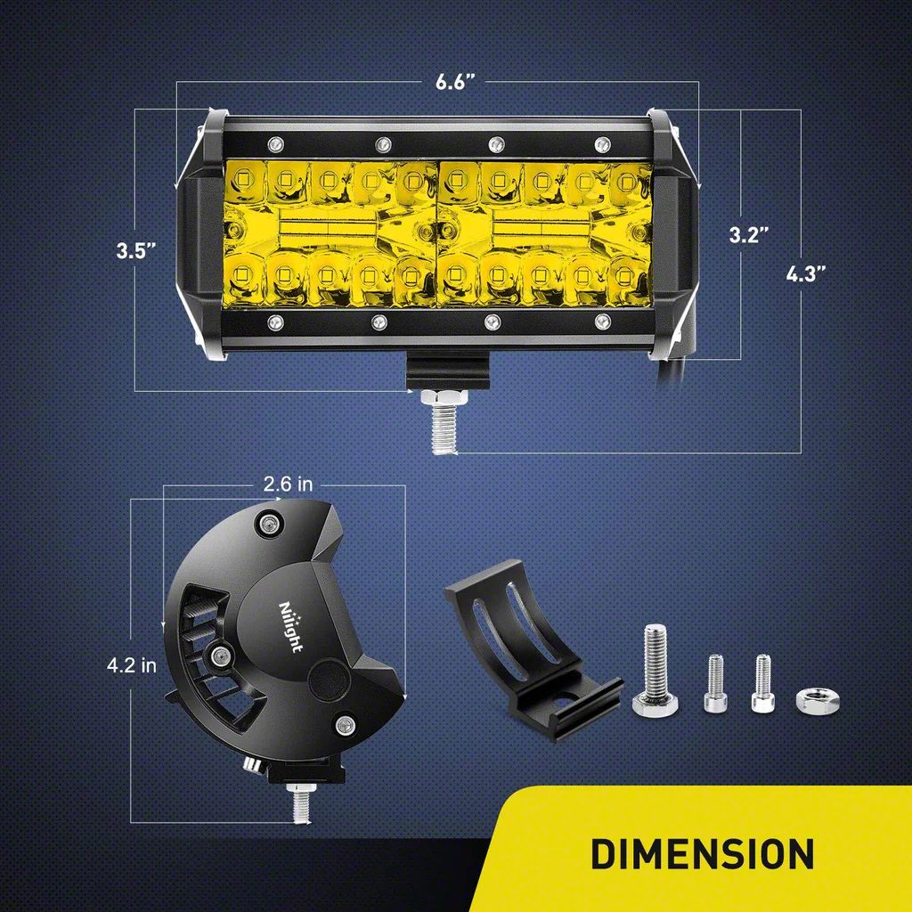 Silverado 1500 6.50-Inch Triple Row LED Fog Lights; Spot/Flood Combo ...