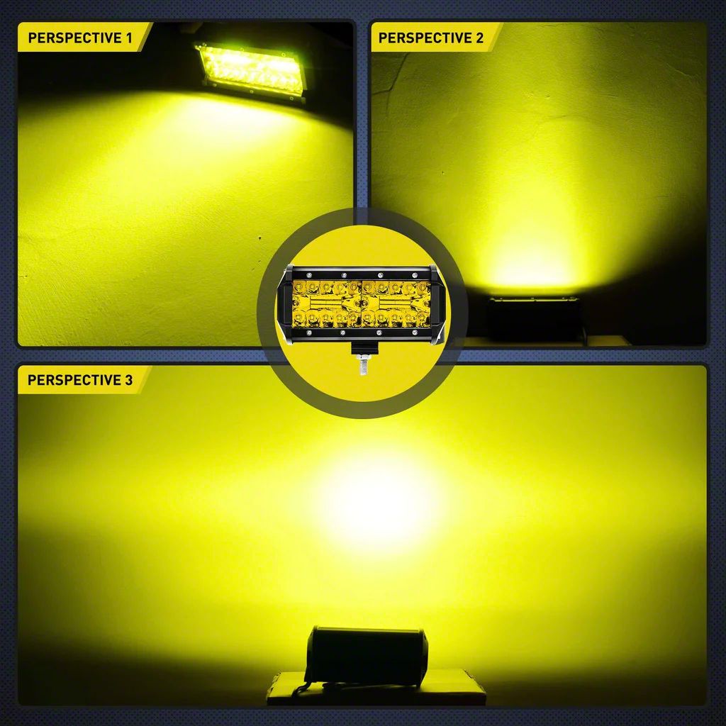 Silverado 1500 6.50-Inch Triple Row LED Fog Lights; Spot/Flood Combo ...