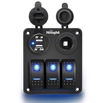 Silverado 2500 3-Gang Aluminum Rocker Switch Panel with USB and ...