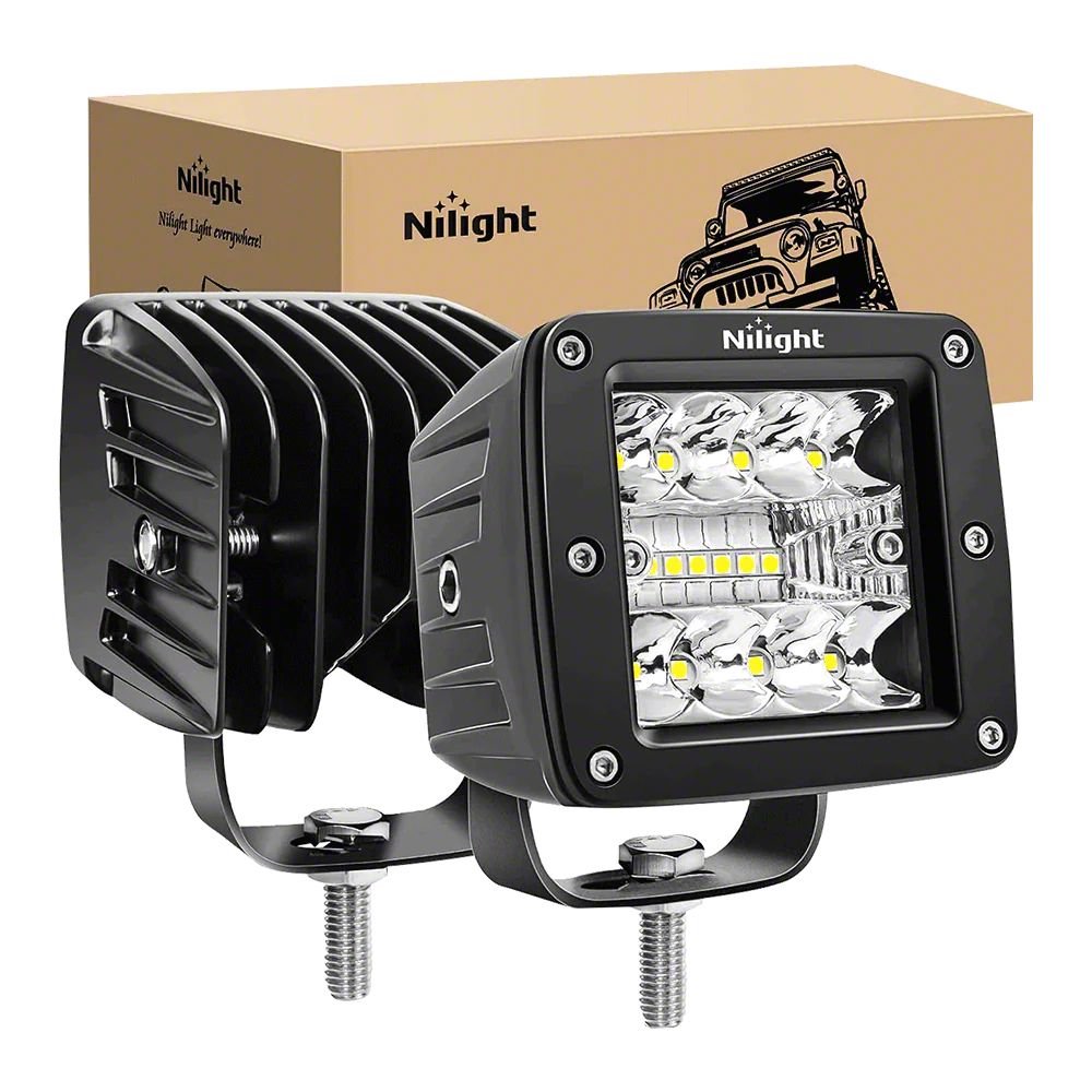 Silverado 2500 3-Inch Cube LED Pod Lights; Spot Beam (Universal; Some ...