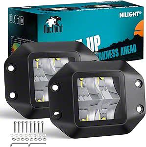 Silverado 2500 4.70-Inch 4 LED Bumper Lights; Flood Beam (Universal ...