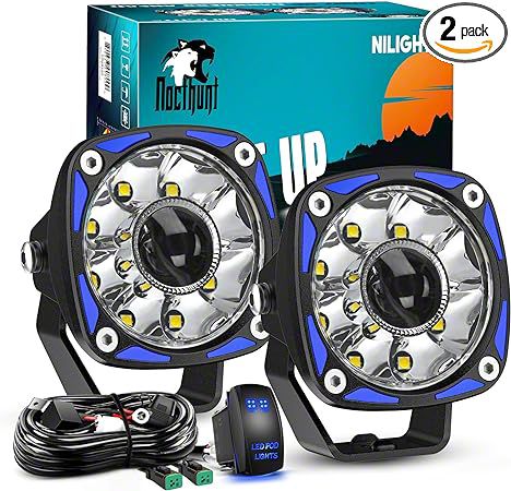 Nilight Silverado 3500 3-Inch Round 5D Pro Night Vision LED Lights ...