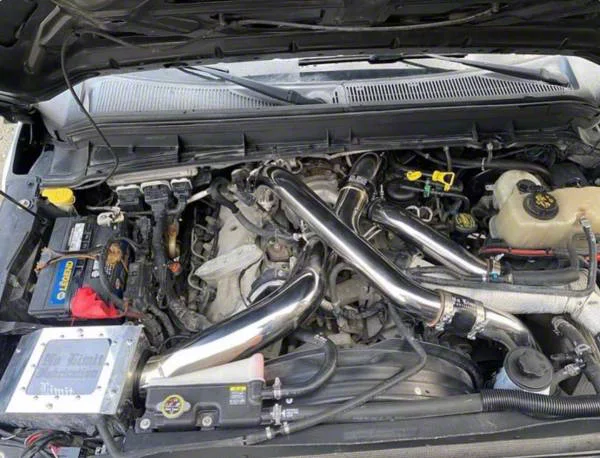 No Limit Fabrication F-350 Super Duty Intercooler Piping Kit; Polished ...