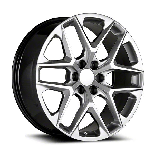 OE Concept Sierra 1500 GMC Snowflake Replica Hyper Silver 6-Lug Wheel ...