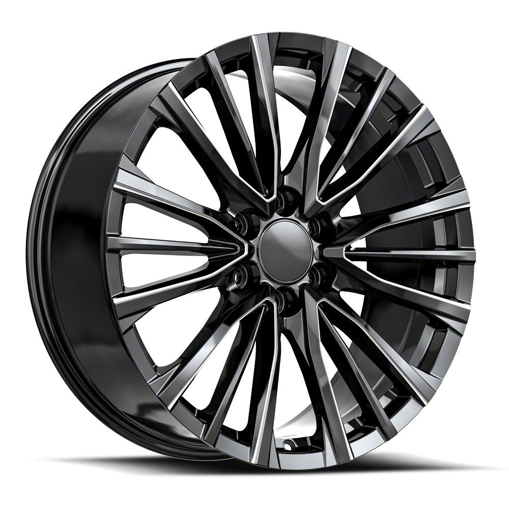 OE Revolution Colorado CAD-36 Gloss Black and Milled 6-Lug Wheel; 22x9; 31mm Offset CAD36 ...