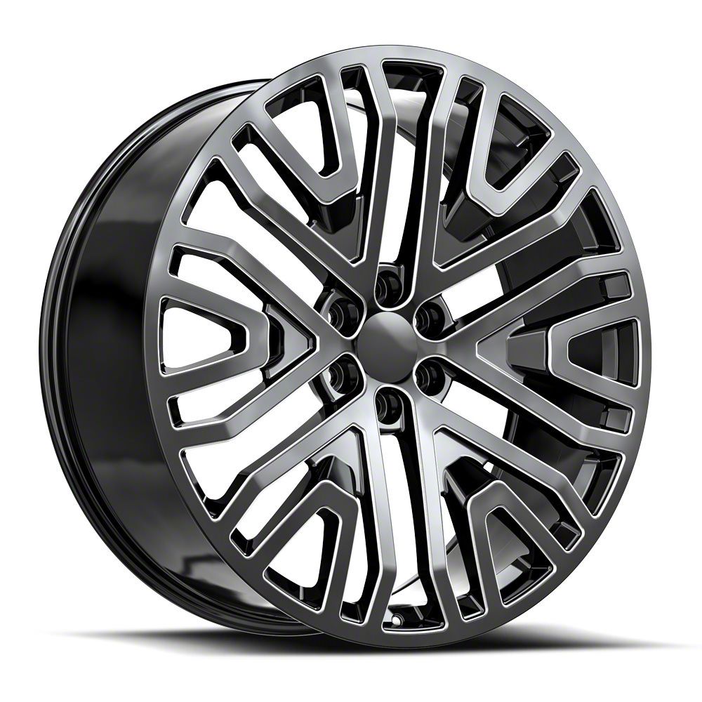 OE Revolution Colorado G-14 Gloss Black and Milled 6-Lug Wheel; 22x9 ...