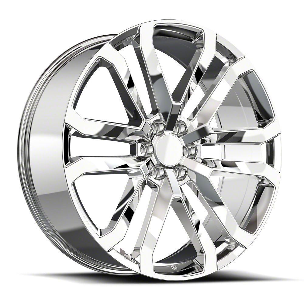 OE Revolution Silverado 1500 D-37 Nano Chrome 6-Lug Wheel; 22x9; 31mm Offset D37-2295031NC (19 ...