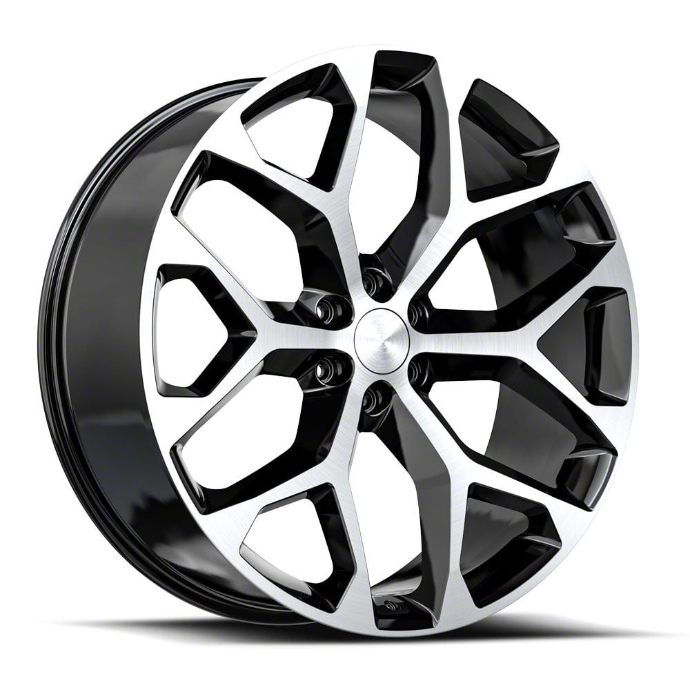 OE Revolution Silverado 1500 G-09 Gloss Black and Machined 6-Lug Wheel ...