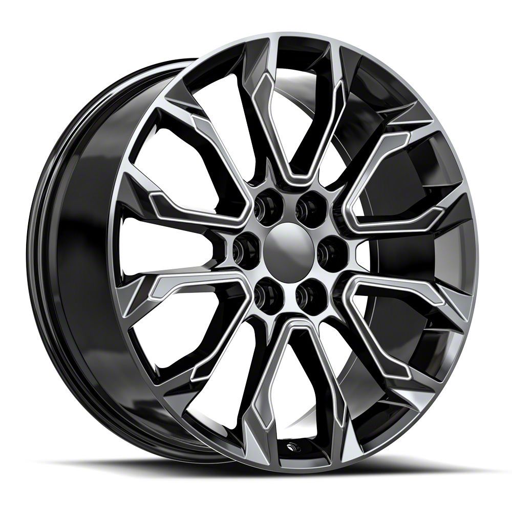 OE Revolution Silverado 1500 G-38 Gloss Black and Milled 6-Lug Wheel ...