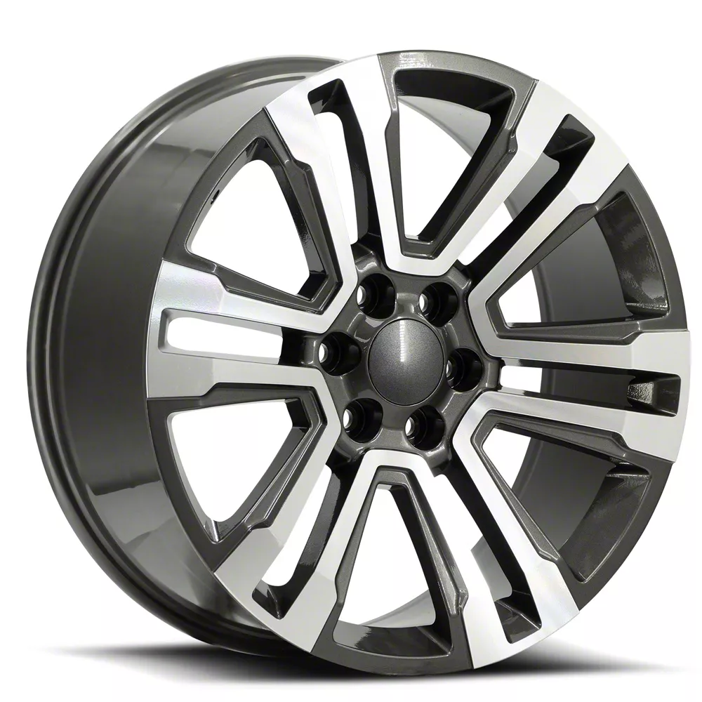 OE Revolution Yukon G-10 Gunmetal and Machined 6-Lug Wheel; 26x10; 24mm ...