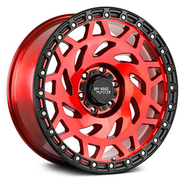 Off-Road Monster F-150 M50 Candy Red with Black Ring 6-Lug Wheel; 20x9 ...