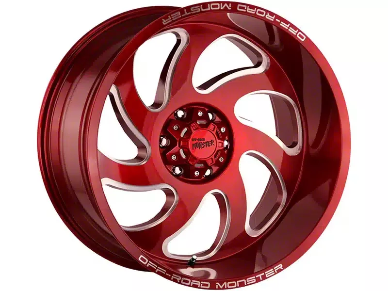 Off-Road Monster RAM 1500 M07 Candy Red 6-Lug Wheel; 20x10; -19mm ...