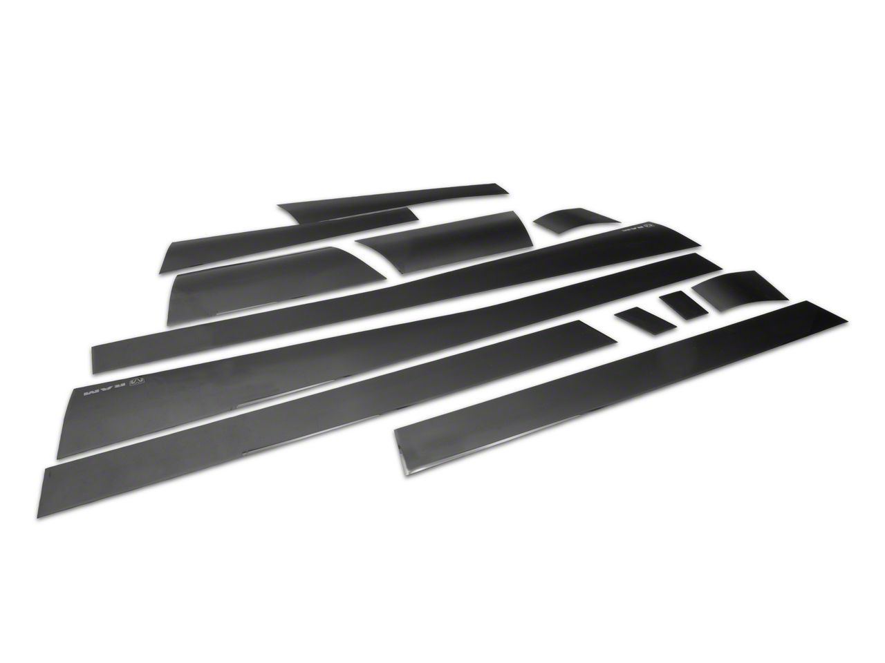 RAM Licensed by RedRock RAM 1500 Black Platinum Rocker Panels 9751304BP ...