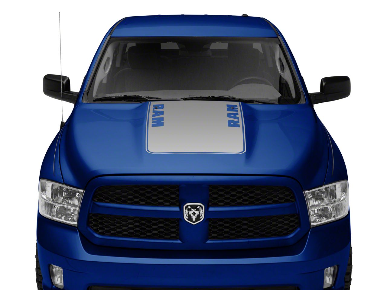 RAM Licensed by RedRock RAM 1500 Hood Decal with RAM Logo; Silver ...